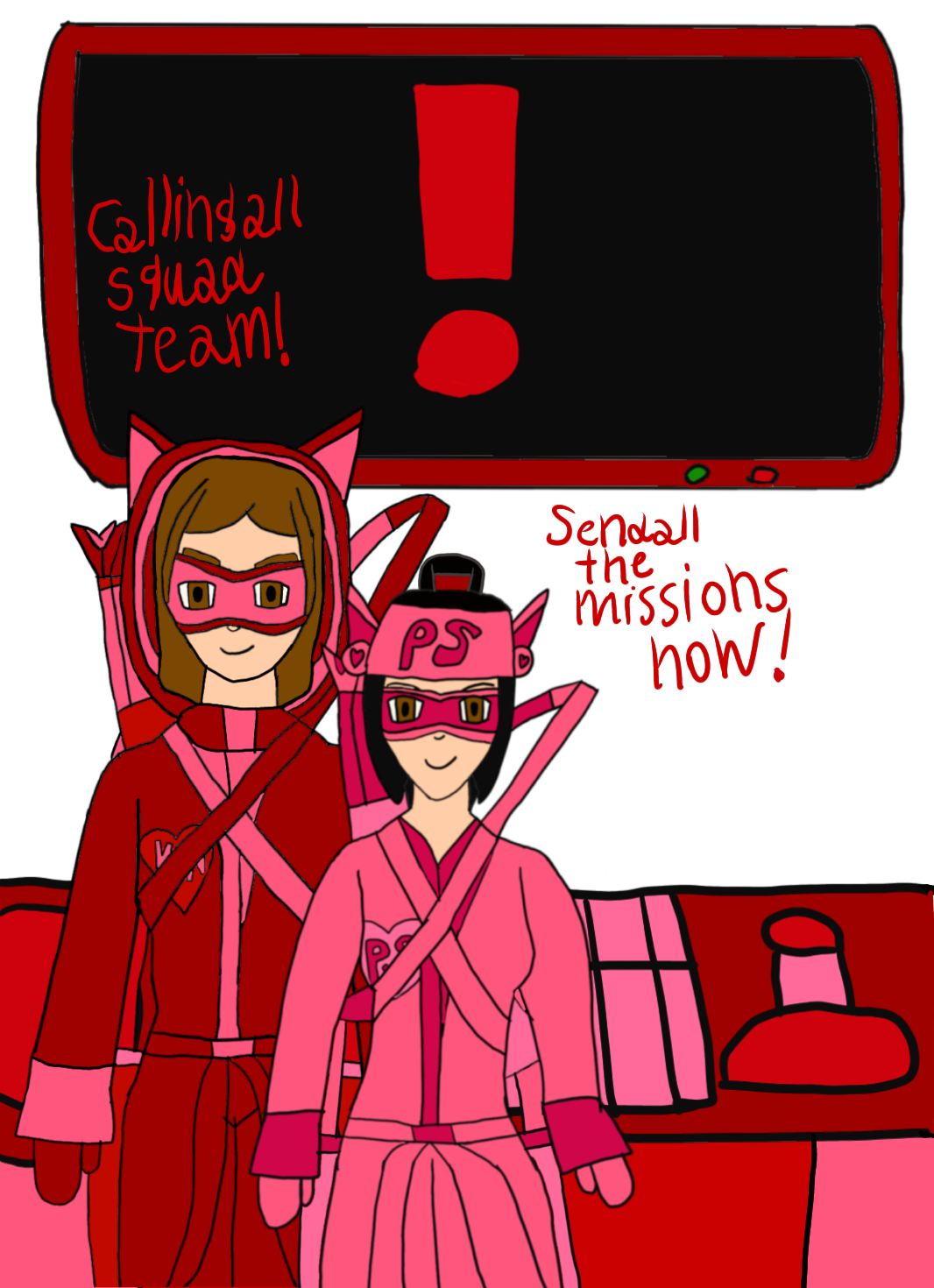 Kitsune Ninja And Pink Suzume Mission - ibisPaint