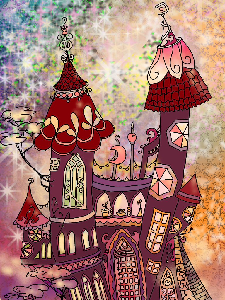 glowing castle - ibisPaint