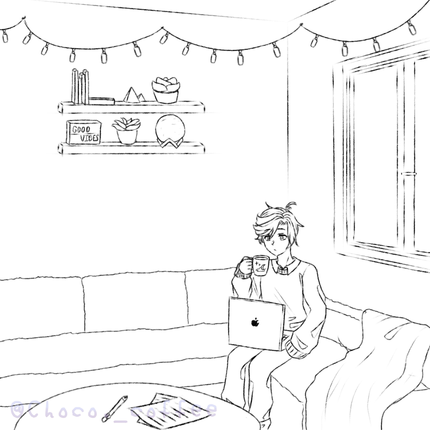 Unfinished drawing of a discord dude - ibisPaint