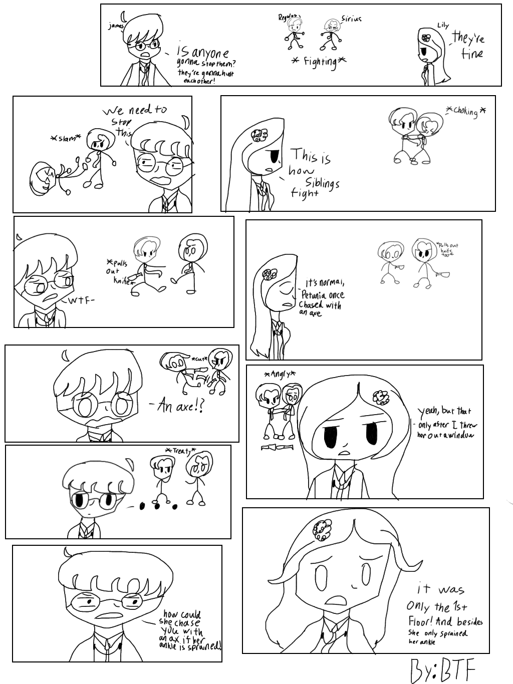 How siblings fight - ibisPaint