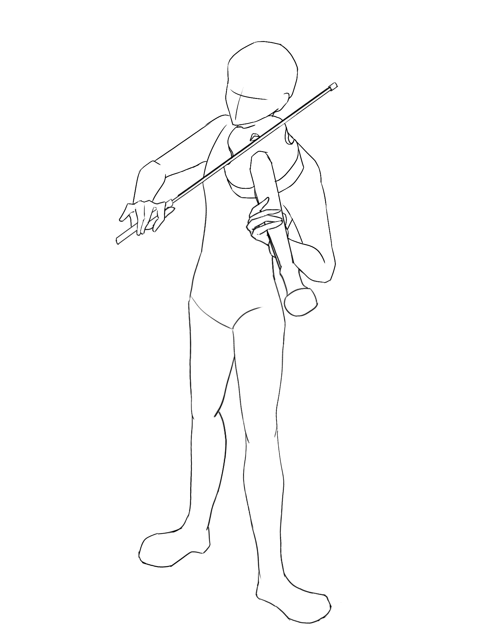 IBM3910 Violin player pose 10 - ibisPaint