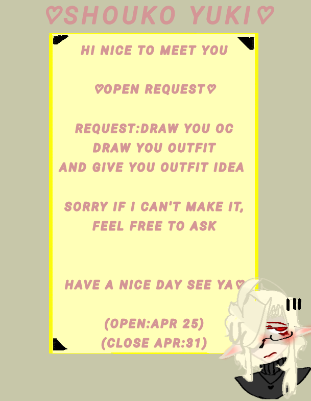 REQUEST FEEL FREE TO ASK - ibisPaint