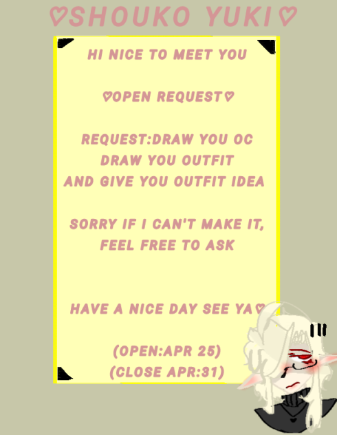 REQUEST FEEL FREE TO ASK - ibisPaint