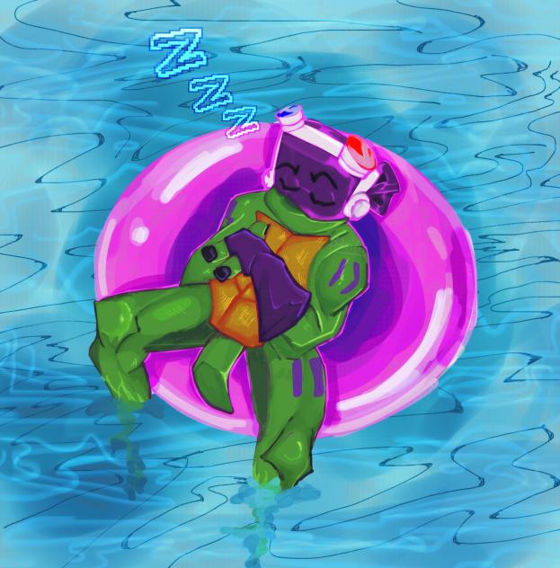 Donald tello swimming - ibisPaint