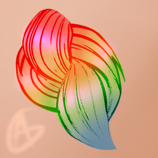 Rainbow hair question mark - ibisPaint