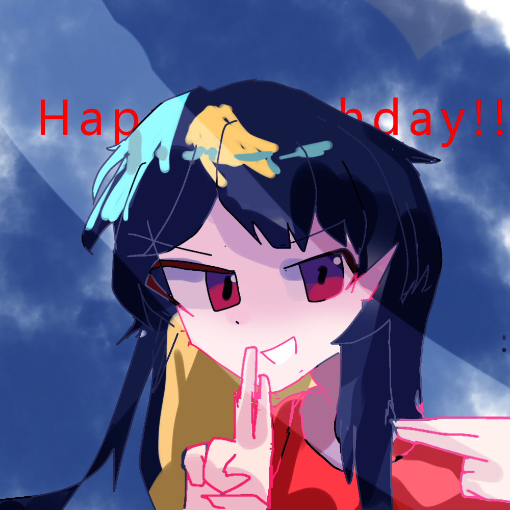 Messy ;( Happy late bday!! - ibisPaint