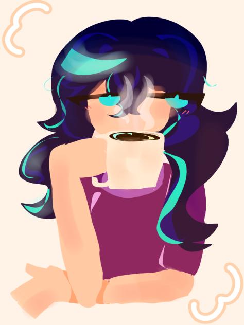 me drinking coffee ... ☕ - ibisPaint