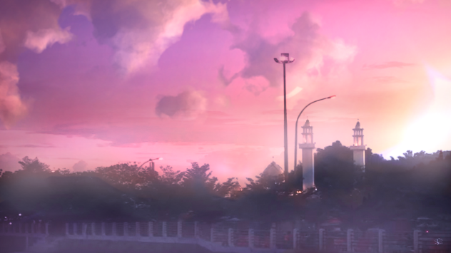 How to make scenery using photos - ibisPaint