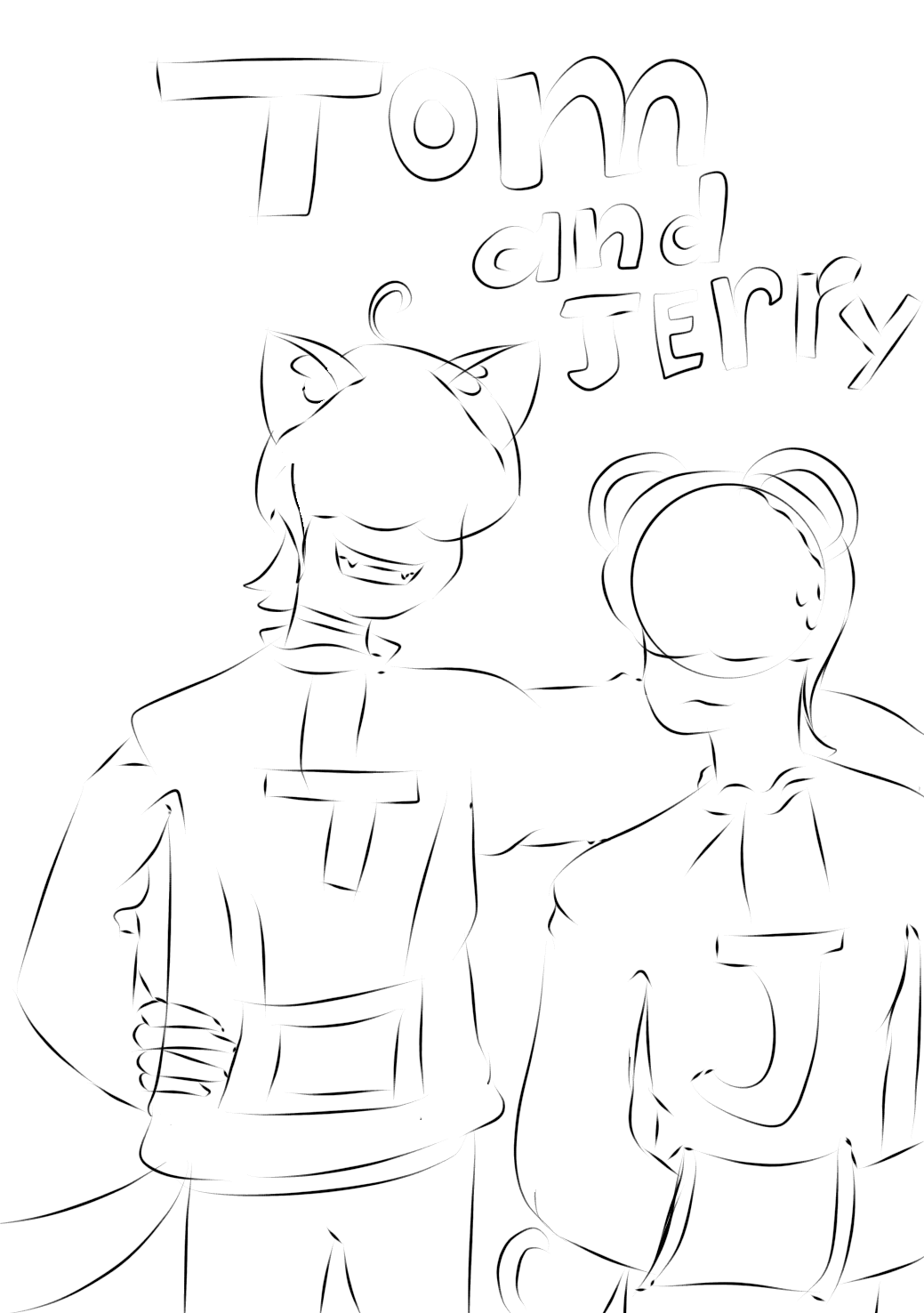 tom and jerry face 🤣 - ibisPaint