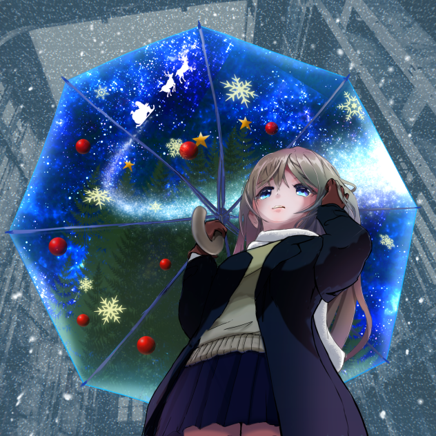 Xmas umbrella - ibisPaint