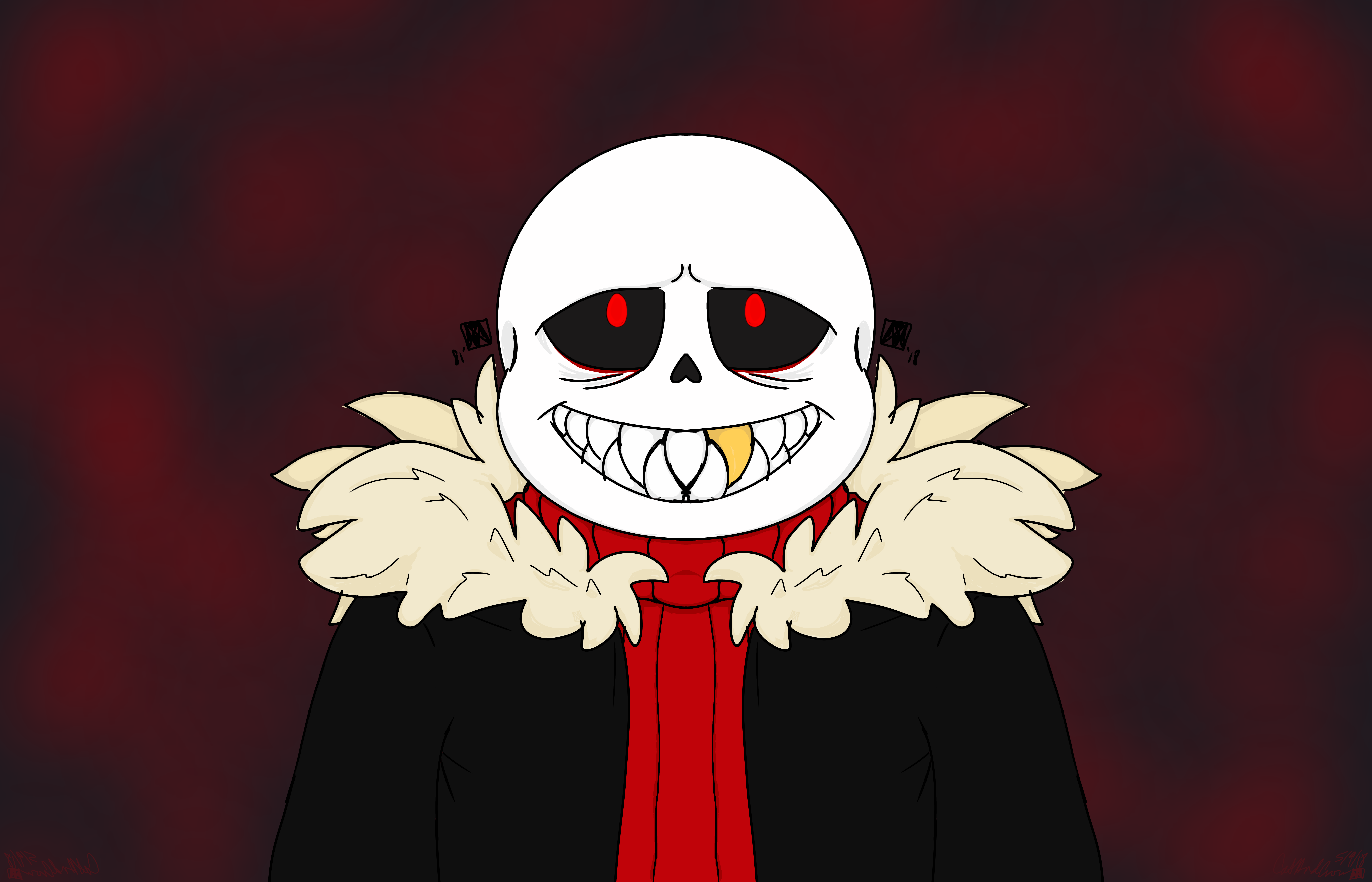 Untitled358 Edgy Sans Undertale - ibisPaint