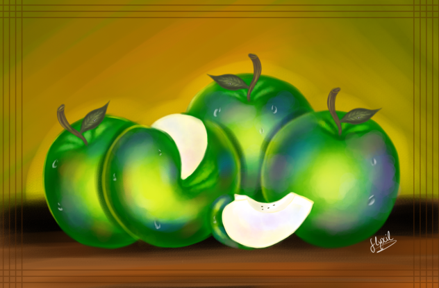 Green apples - ibisPaint
