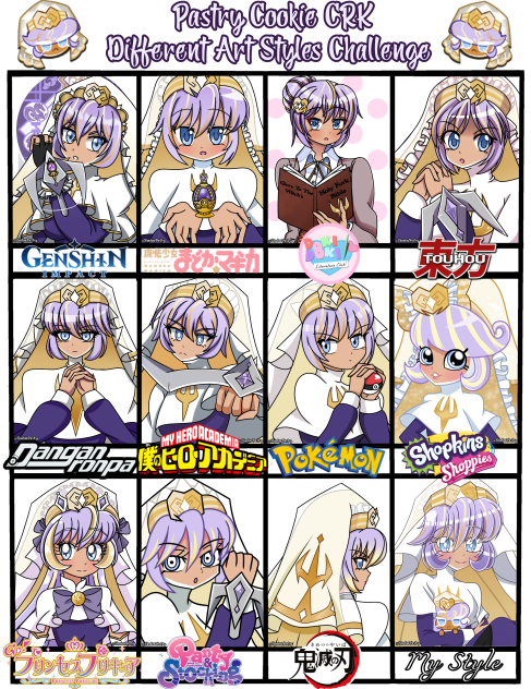 Pastry Cookie CRK Different Art Styles - ibisPaint