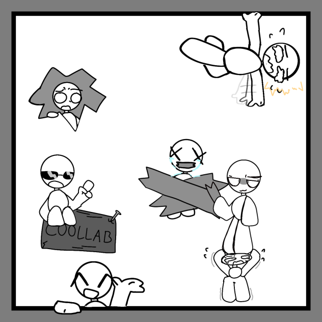 the not so cool frame collab template - ibisPaint