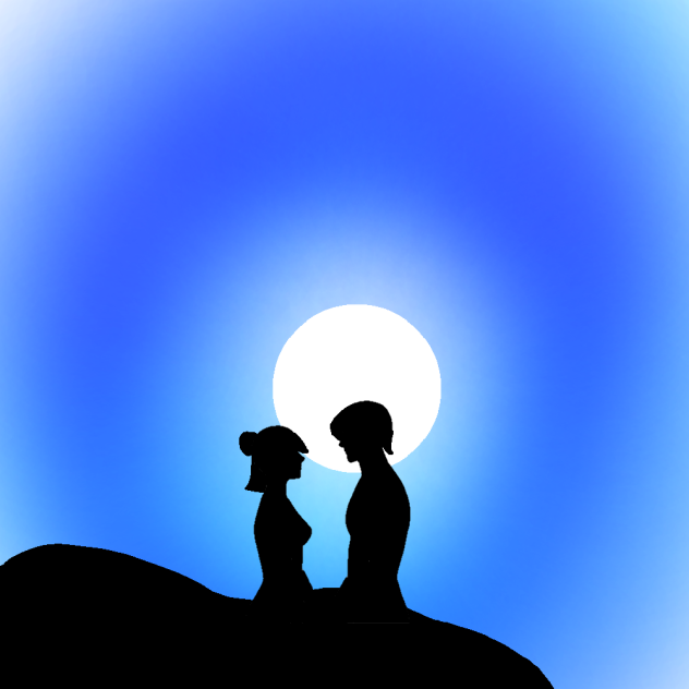 the dating people in the beautiful moon - ibisPaint