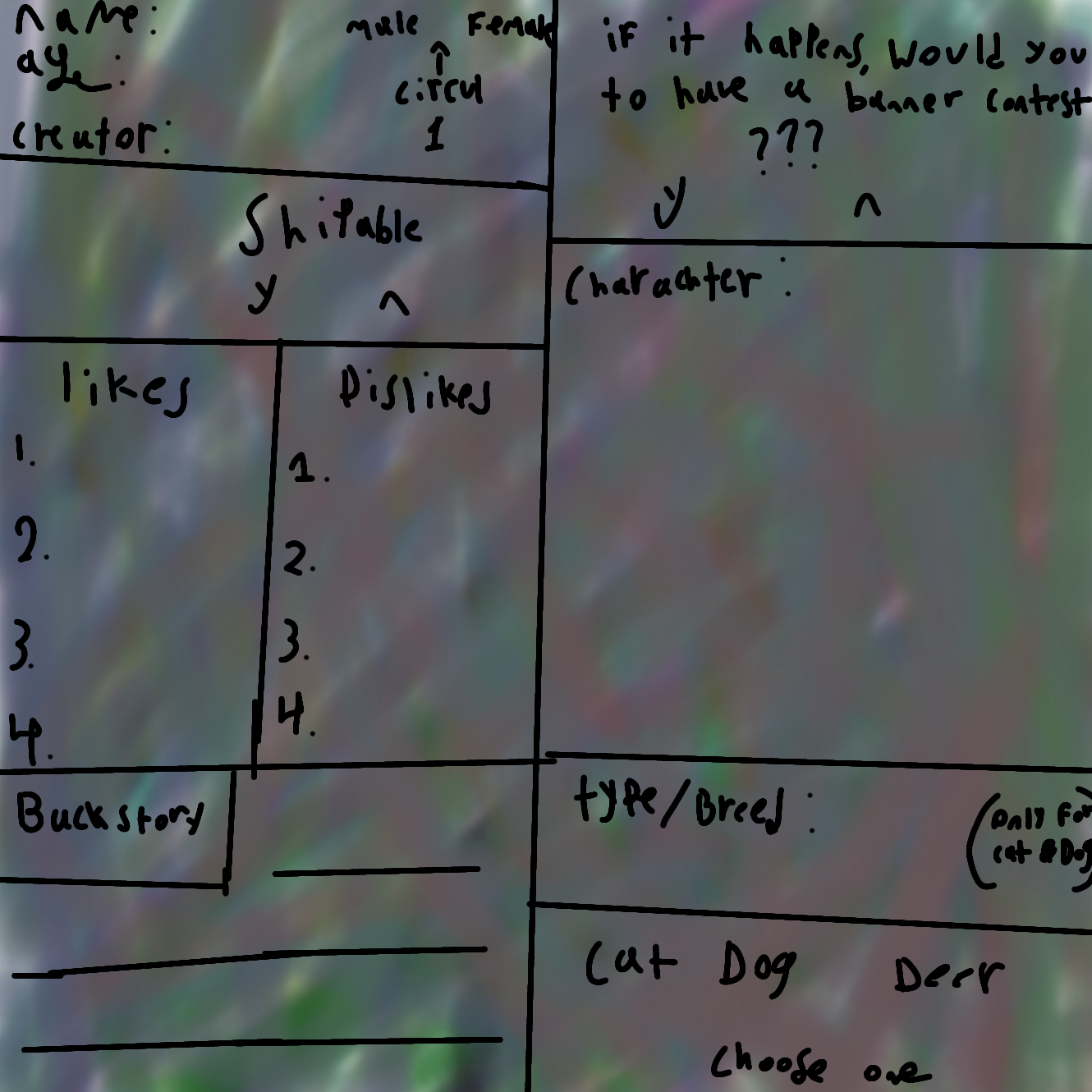 character sheets - ibisPaint