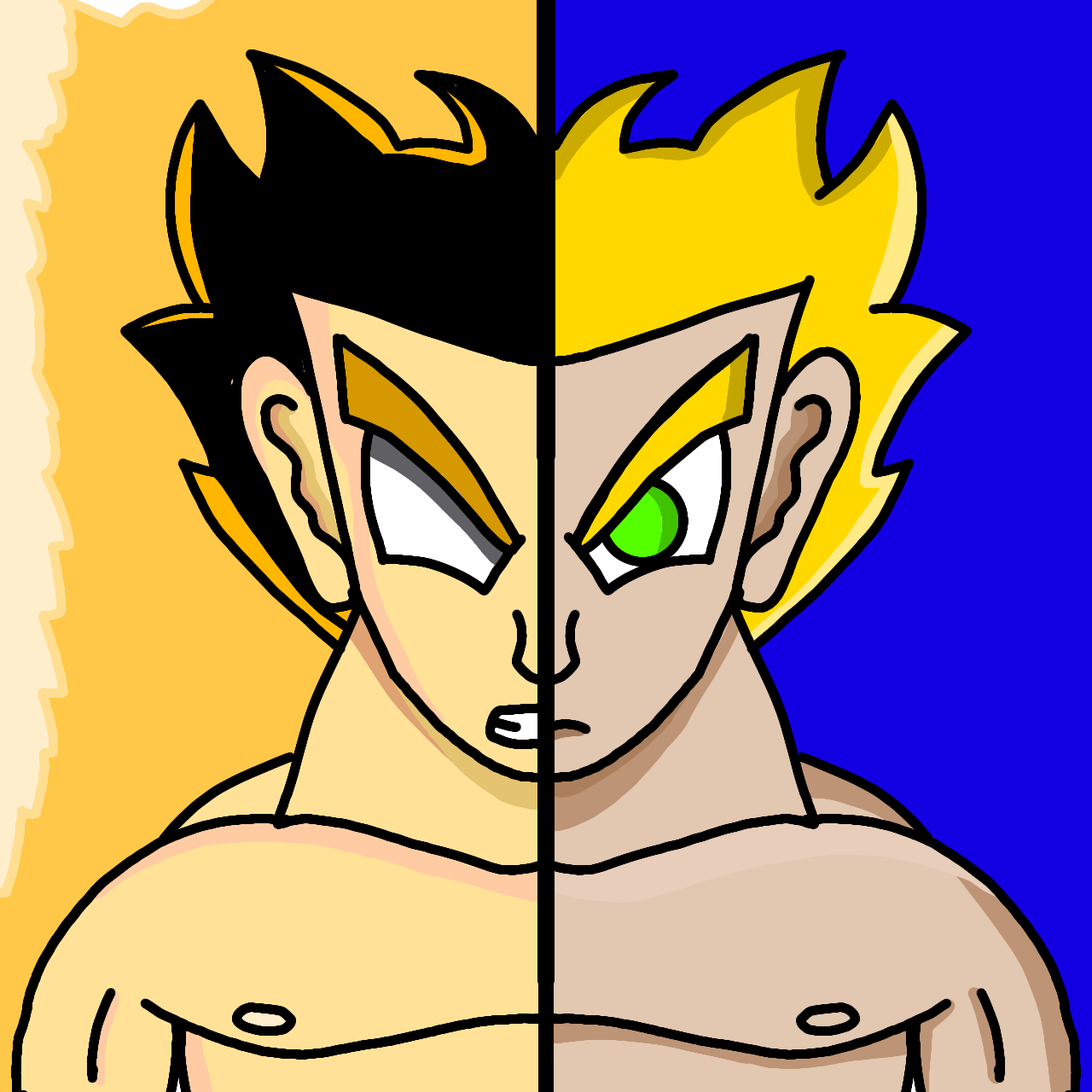 False Super Saiyan Super Saiyan Drawing - ibisPaint