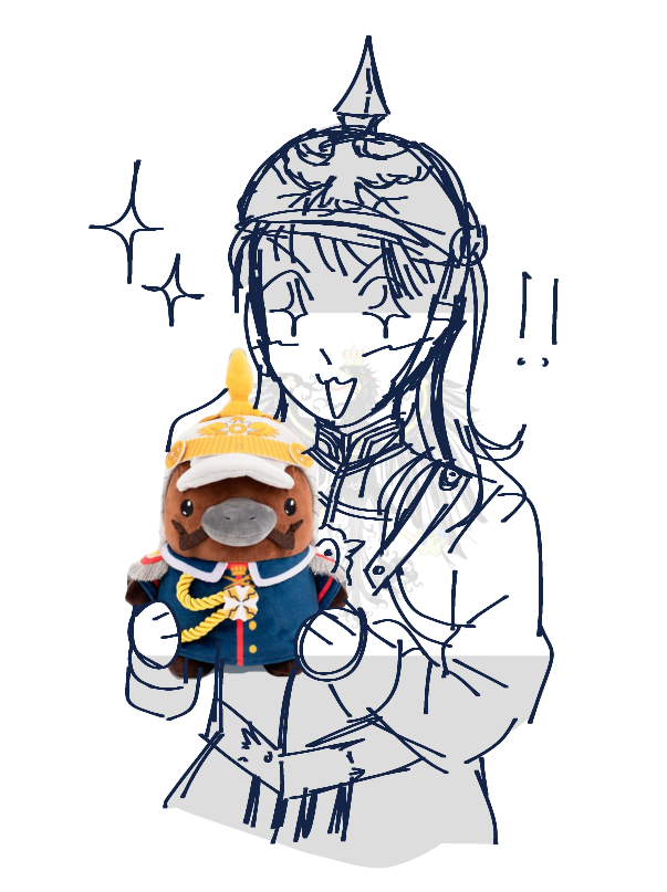 prussia with kaiser platypus plush - ibisPaint