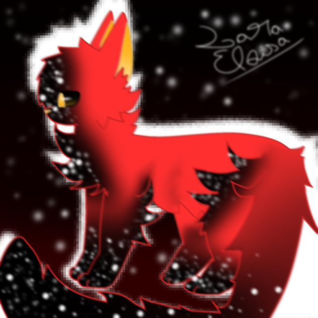 Red Galaxy Cat - ibisPaint