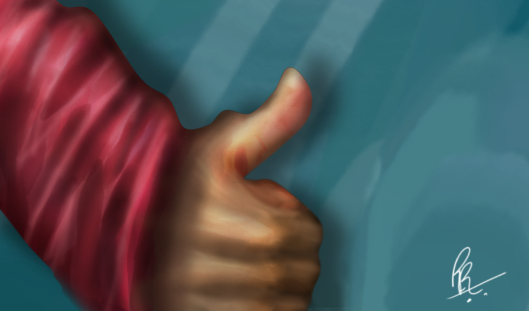 The Thumbs Up Digital art (Semi-Realism) - ibisPaint