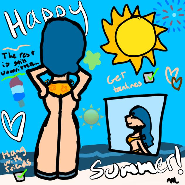Happy Summer!-¡Feliz verano!☀️😭 - ibisPaint
