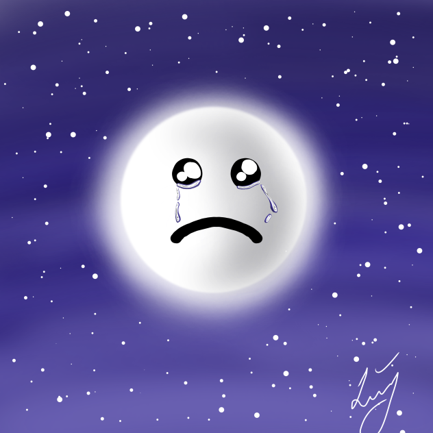 Üzgün ay - ibisPaint