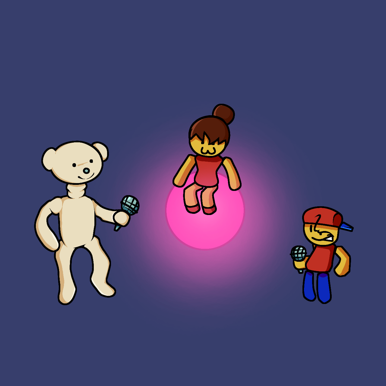 cool bear fnf concept cool yeah - ibisPaint