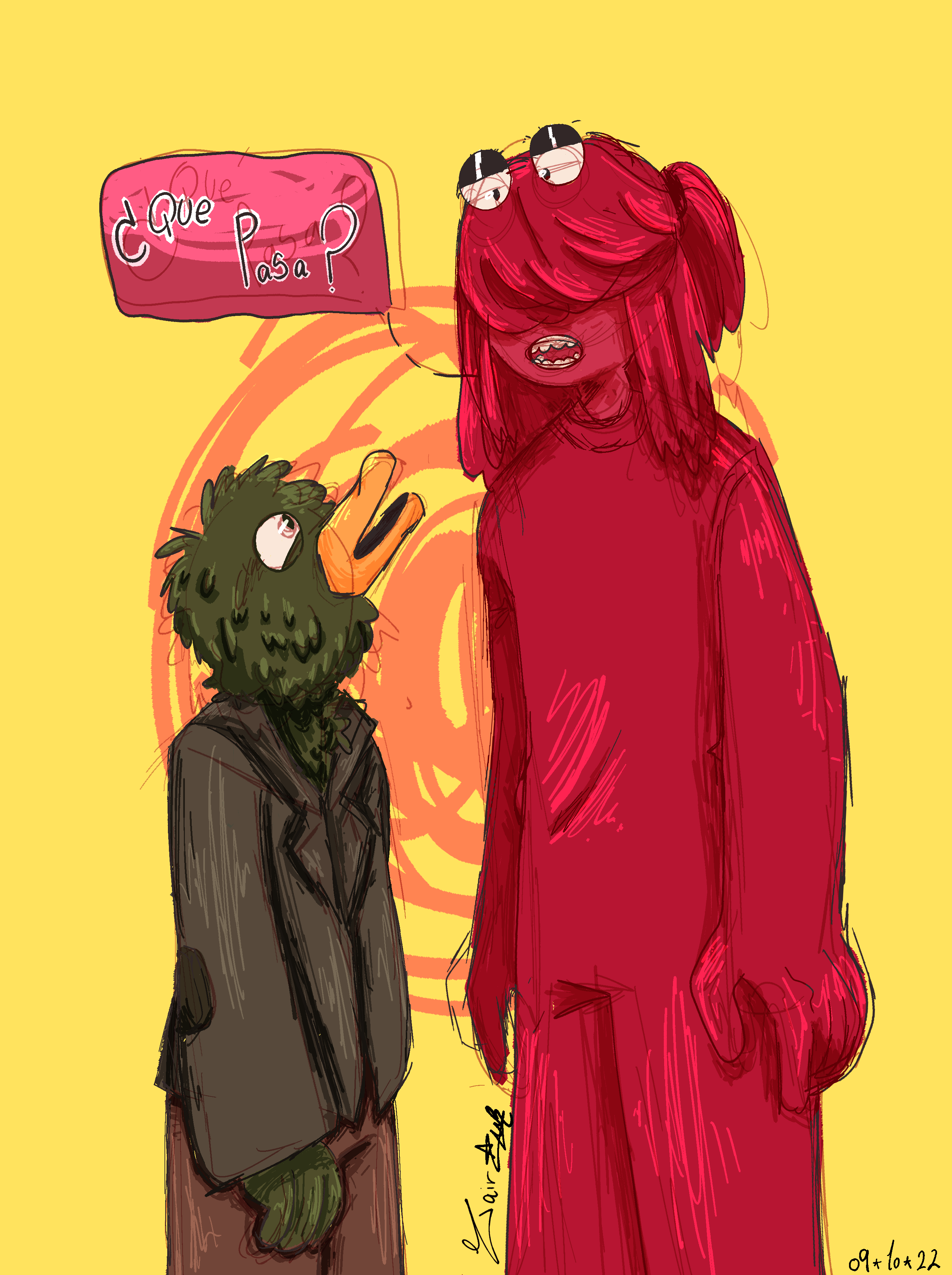 fanart de red guy and duck - ibisPaint