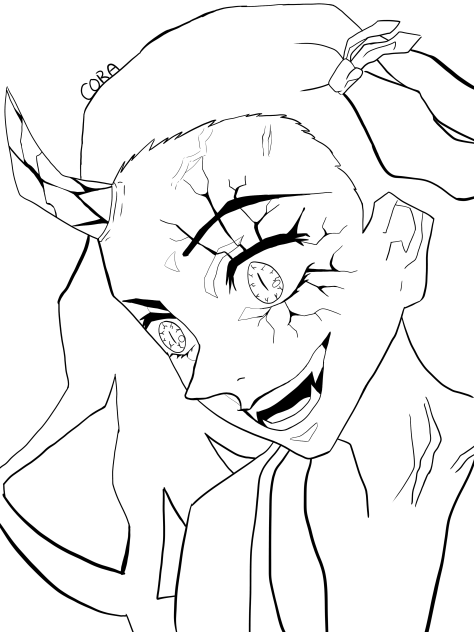 Nezuko Kamado Line Art - ibisPaint