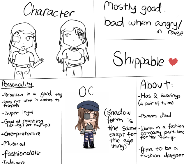 Character sheet for [The Lost Shadow] - ibisPaint