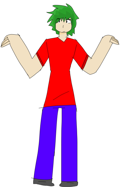 Some human with green hair drawing - ibisPaint