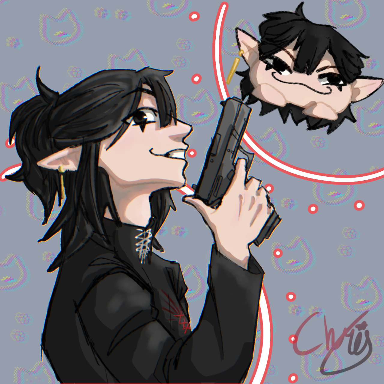 it's giving cat - ibisPaint