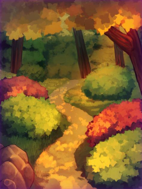garden path forest poster - ibisPaint