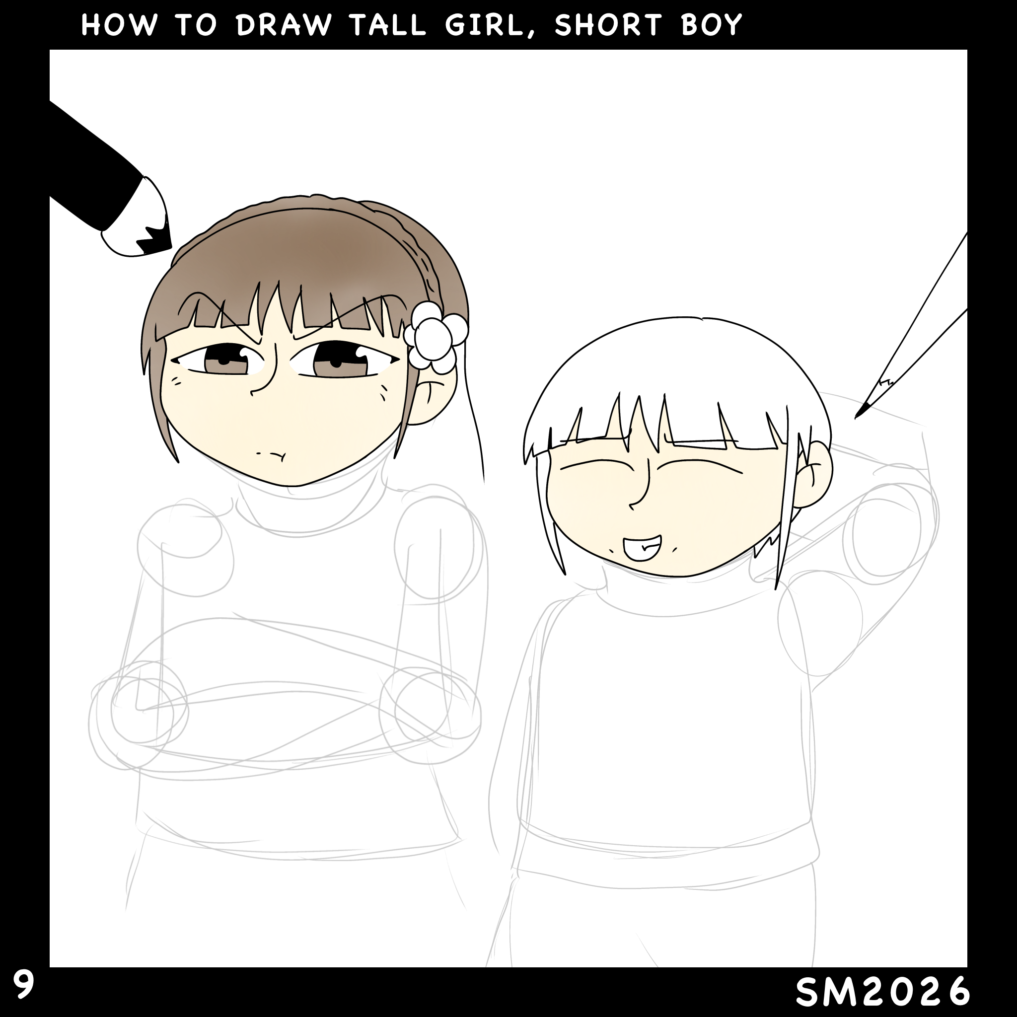 How to draw Tall Girl, Short Boy - ibisPaint