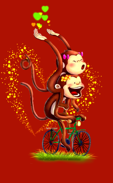 happy monkey - ibisPaint