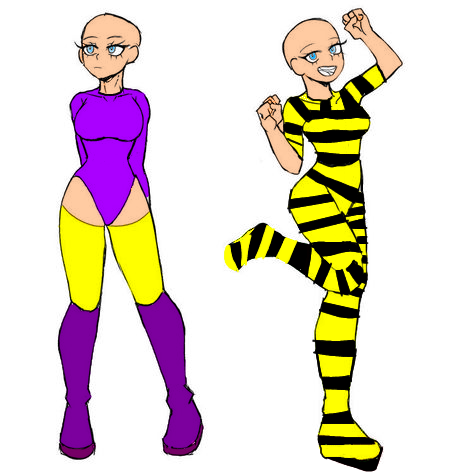bumblebee and chill outfits - ibisPaint