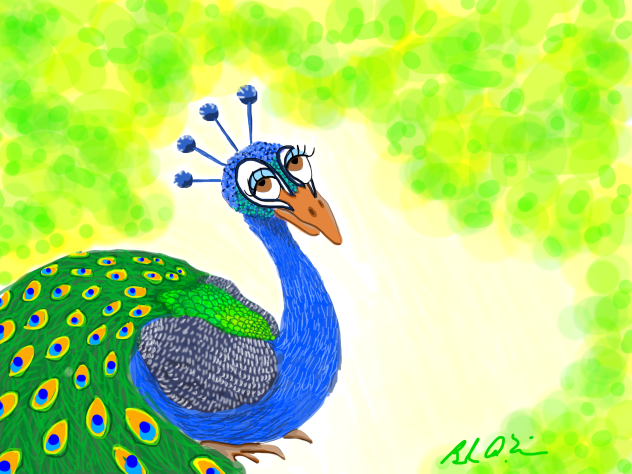 peacock lady2 - ibisPaint