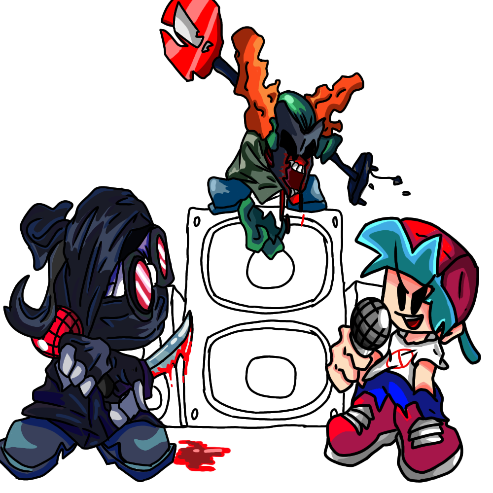 fnf 2d vẽ thành HD - ibisPaint