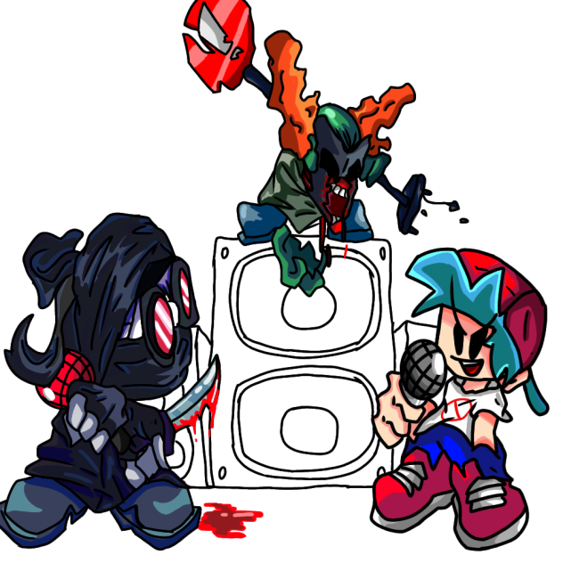 fnf 2d vẽ thành HD - ibisPaint