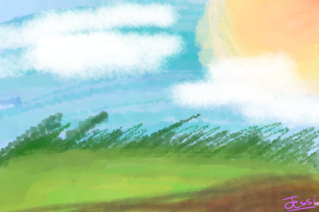 Sunny background - ibisPaint
