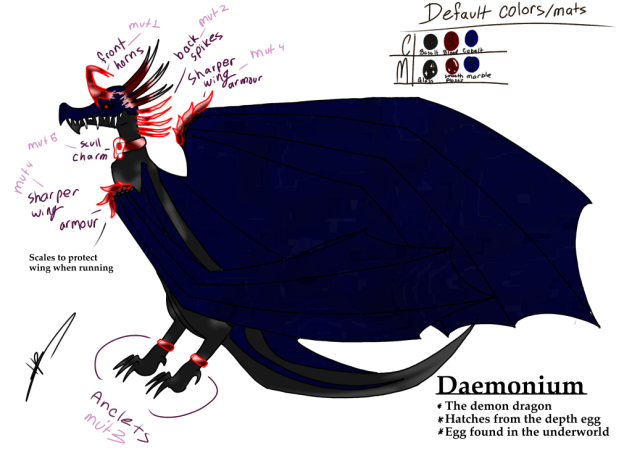 Daemonium dragon concept redraw - ibisPaint