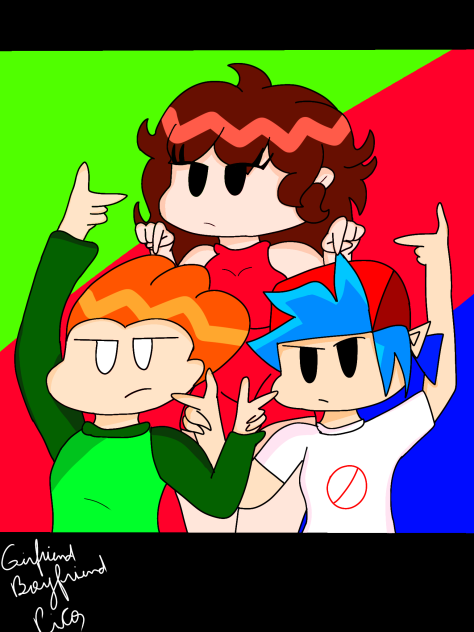 Girlfriend,Boyfriend e Pico - ibisPaint