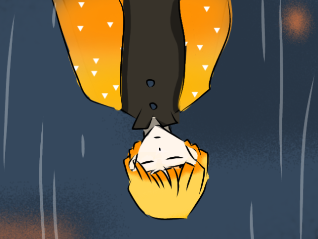 falling zenitsu - ibisPaint