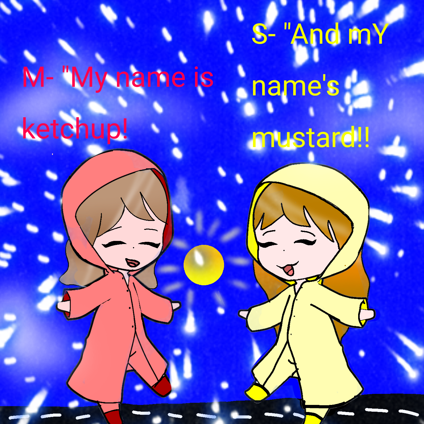 [Mille and Sadie]Ketchup and Mustard! - ibisPaint