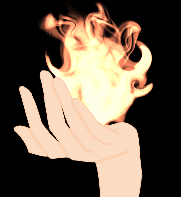 fire in hand - ibisPaint