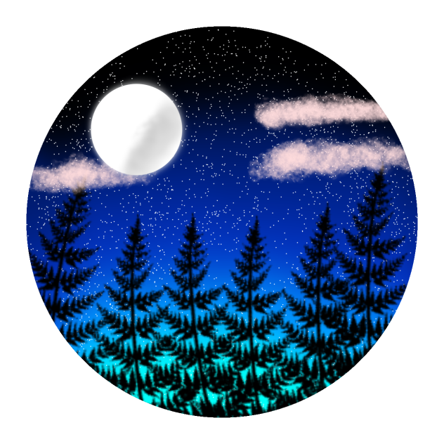 Circle Moon Senery - ibisPaint