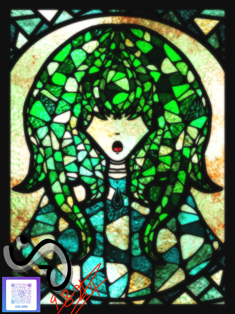ATTEMPT OF STAINED GLASS - ibisPaint