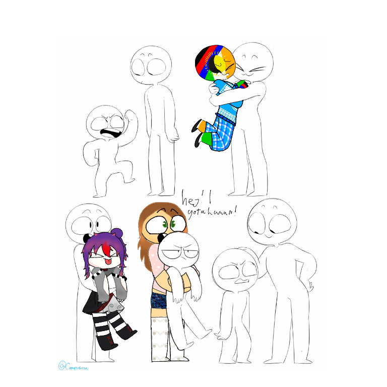 Tall or small. collab - ibisPaint