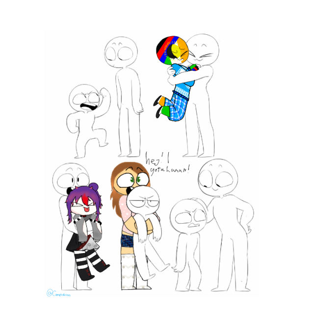 Tall or small. collab - ibisPaint