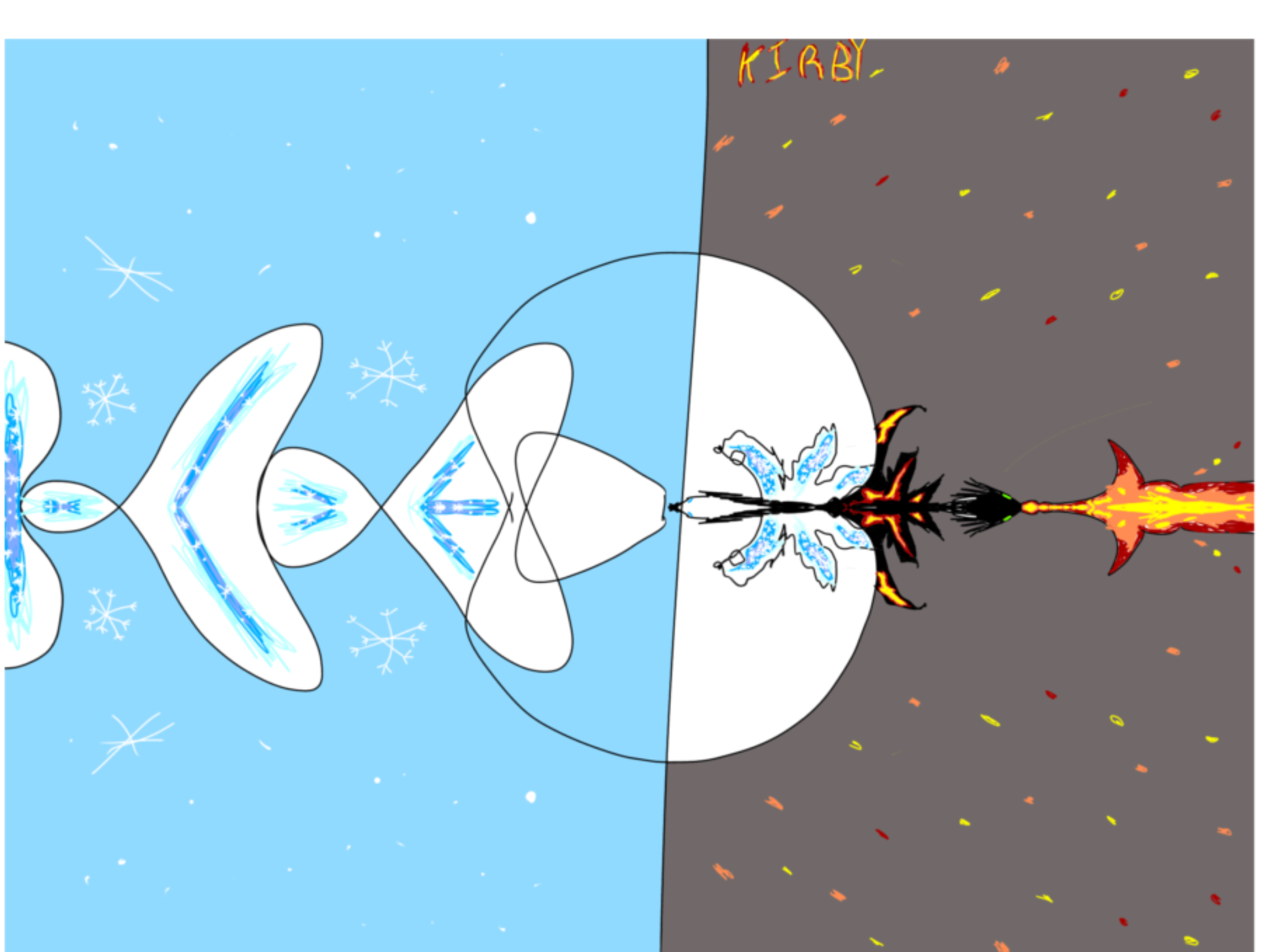 Snow dragon, fire dragon - ibisPaint